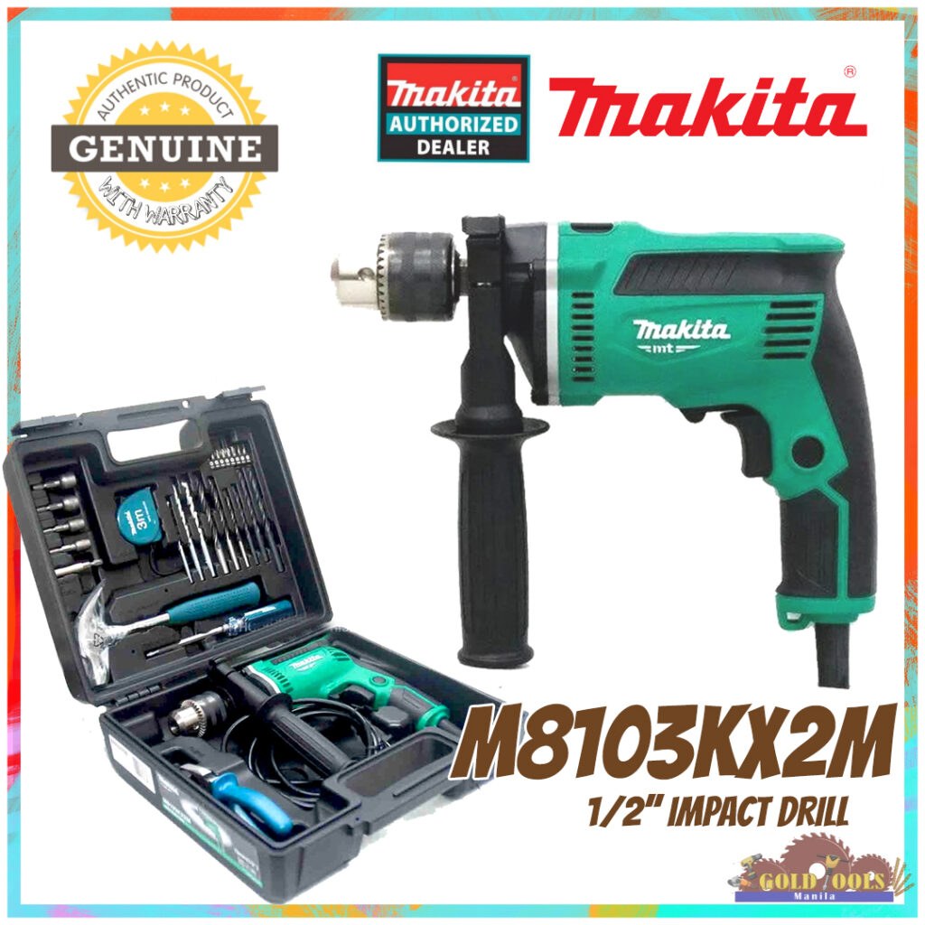 MAKITA M8103KX2M 1/2” Impact / Hammer Drill 13mm Hand Tools Kit Set ...